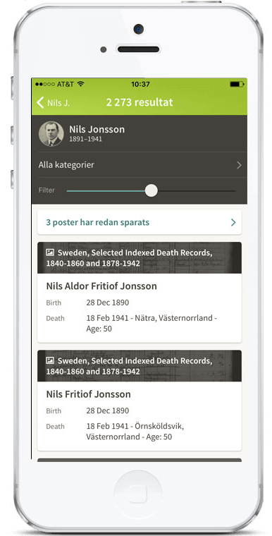 Ancestry mobile apps for iPhone, iPad, Android and Amazon