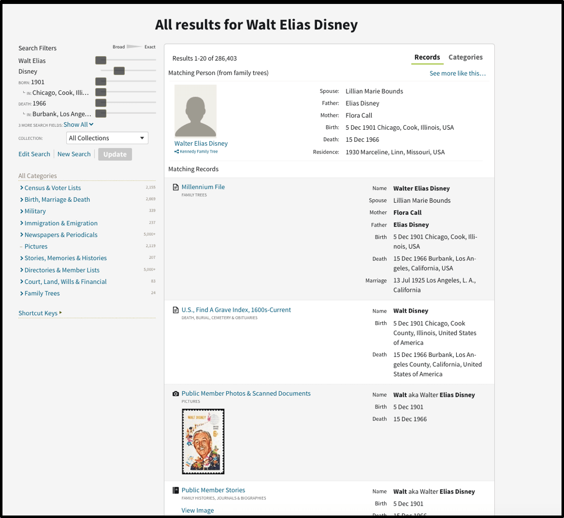 Ancestry Product Update: Conduct Search Utilizing the information on ...
