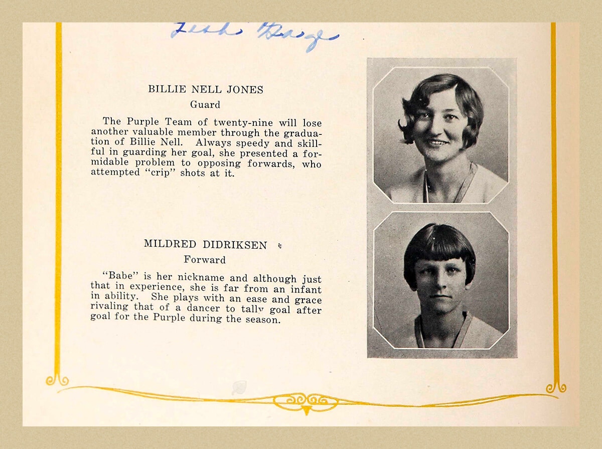 Sports Legends in Yearbooks