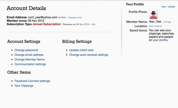 Privacy for Newspapers.com